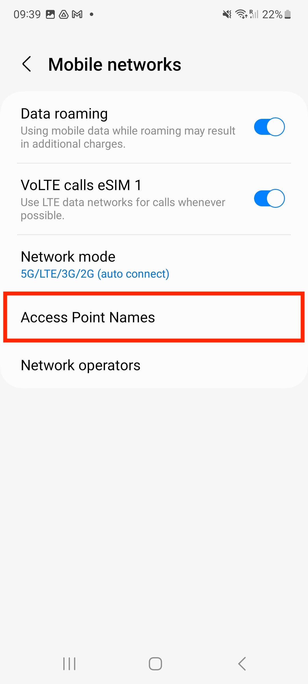 Set up an APN on Samsung Devices – Breeze eSIM
